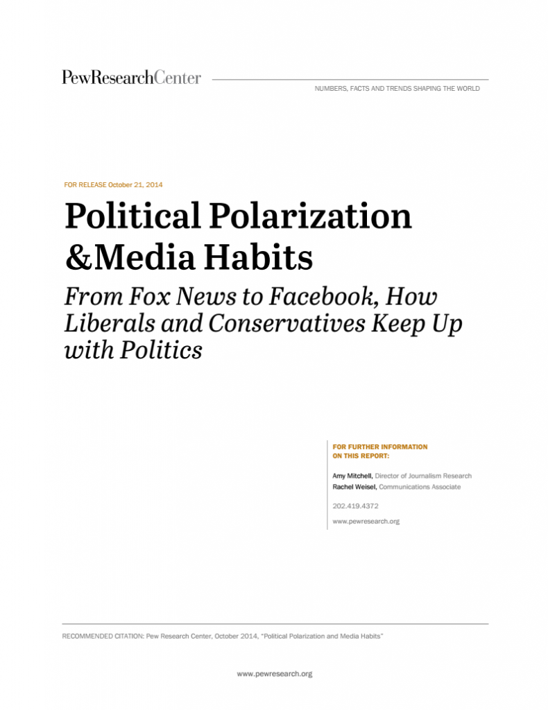 Political Polarization and Media Habits - The Alliance